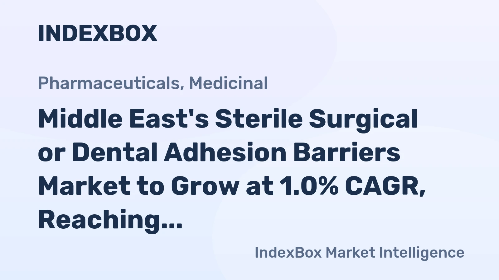 Middle East's Sterile Surgical or Dental Adhesion Barriers Market to Grow at 1.0% CAGR, Reaching 6.2K Tons by 2035