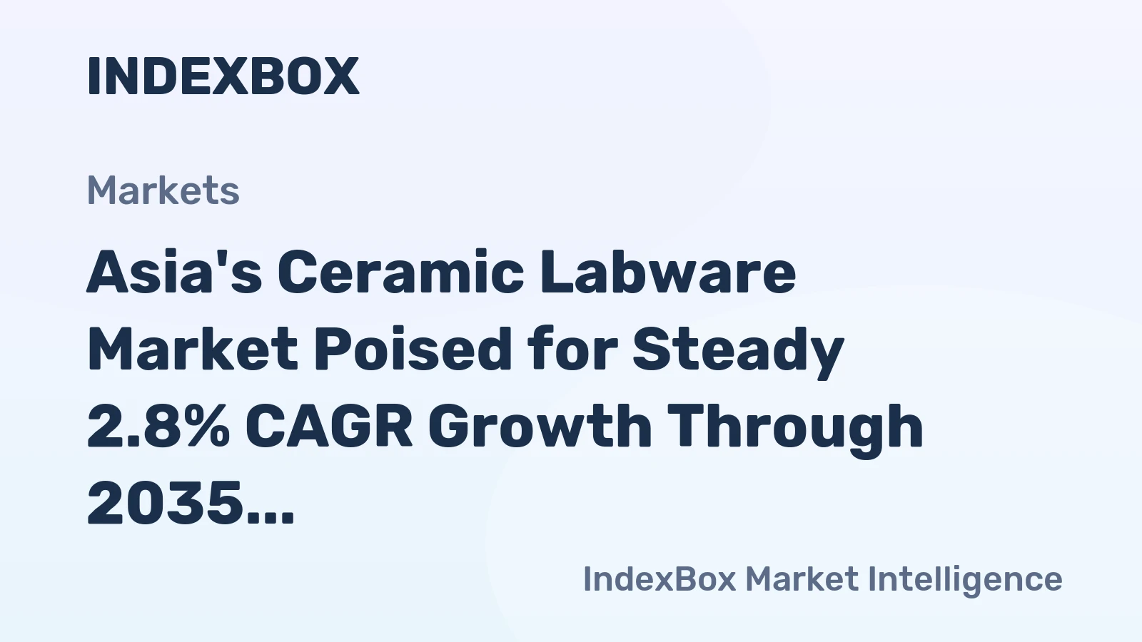 Asia's Ceramic Labware Market Poised for Steady 2.8% CAGR Growth Through 2035