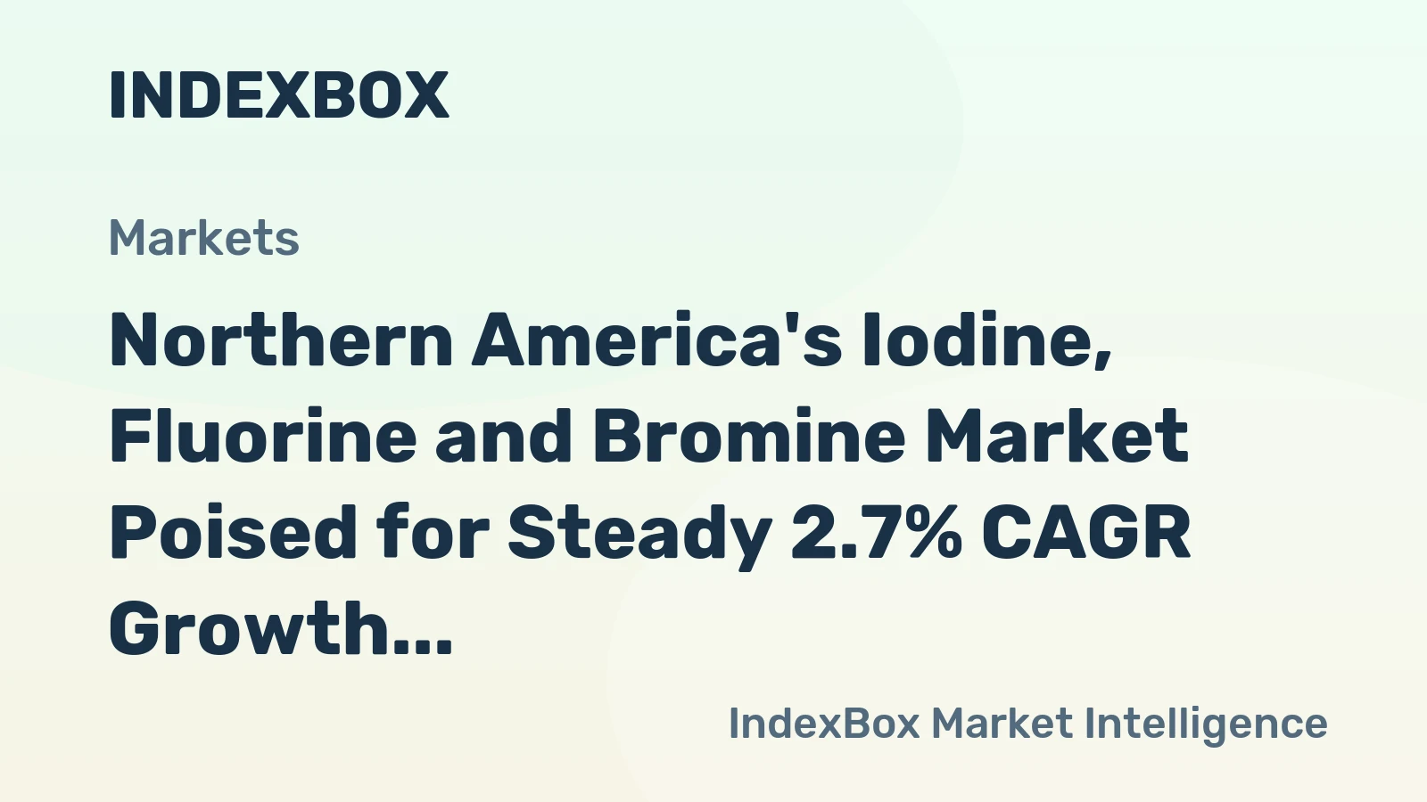 Northern America's Iodine, Fluorine and Bromine Market Poised for Steady 2.7% CAGR Growth