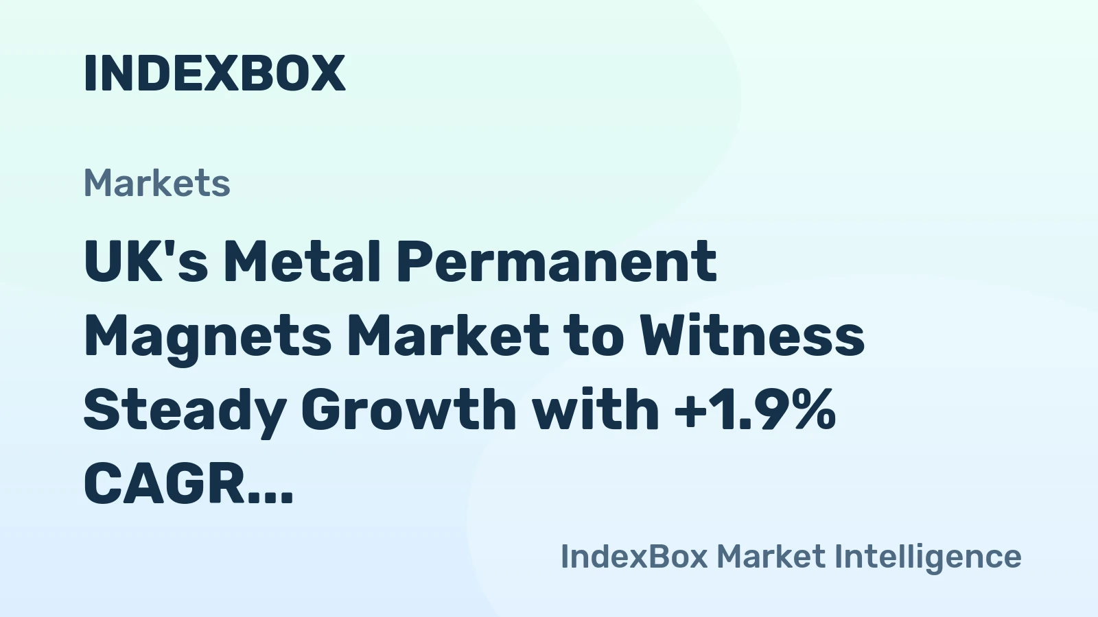 UK's Metal Permanent Magnets Market to Witness Steady Growth with +1.9% CAGR from 2024 to 2035