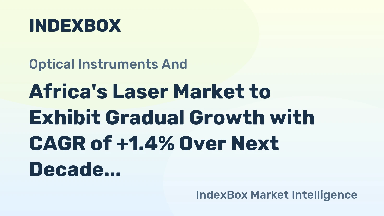 Africa's Laser Market to Exhibit Gradual Growth with CAGR of +1.4% Over Next Decade