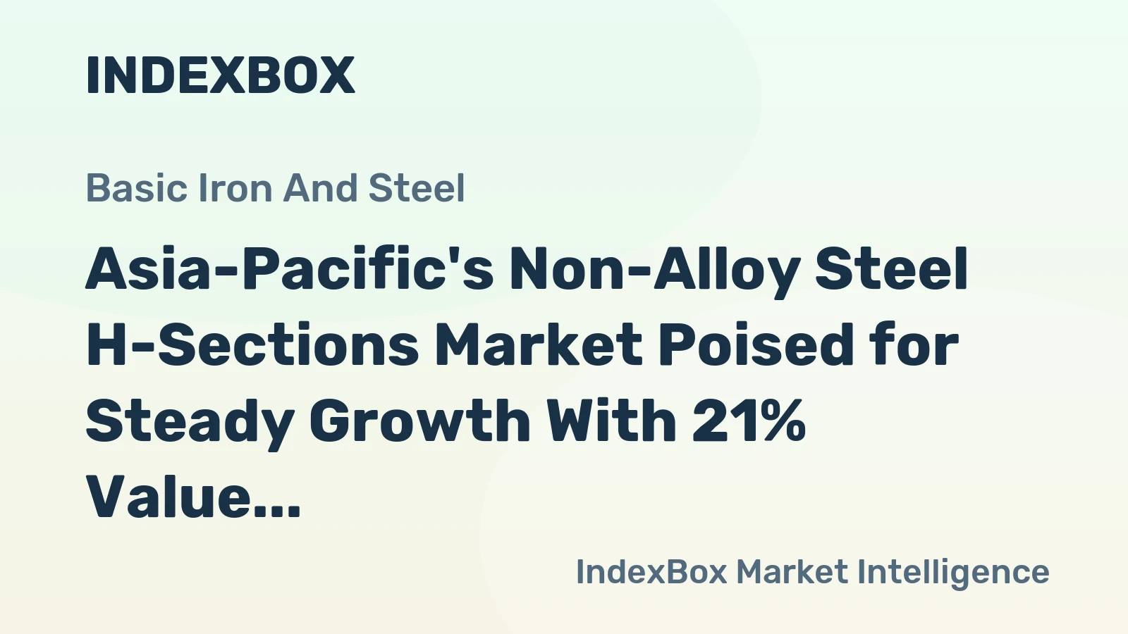 Asia-Pacific's Non-Alloy Steel H-Sections Market Poised for Steady Growth With 21% Value CAGR Through 2035