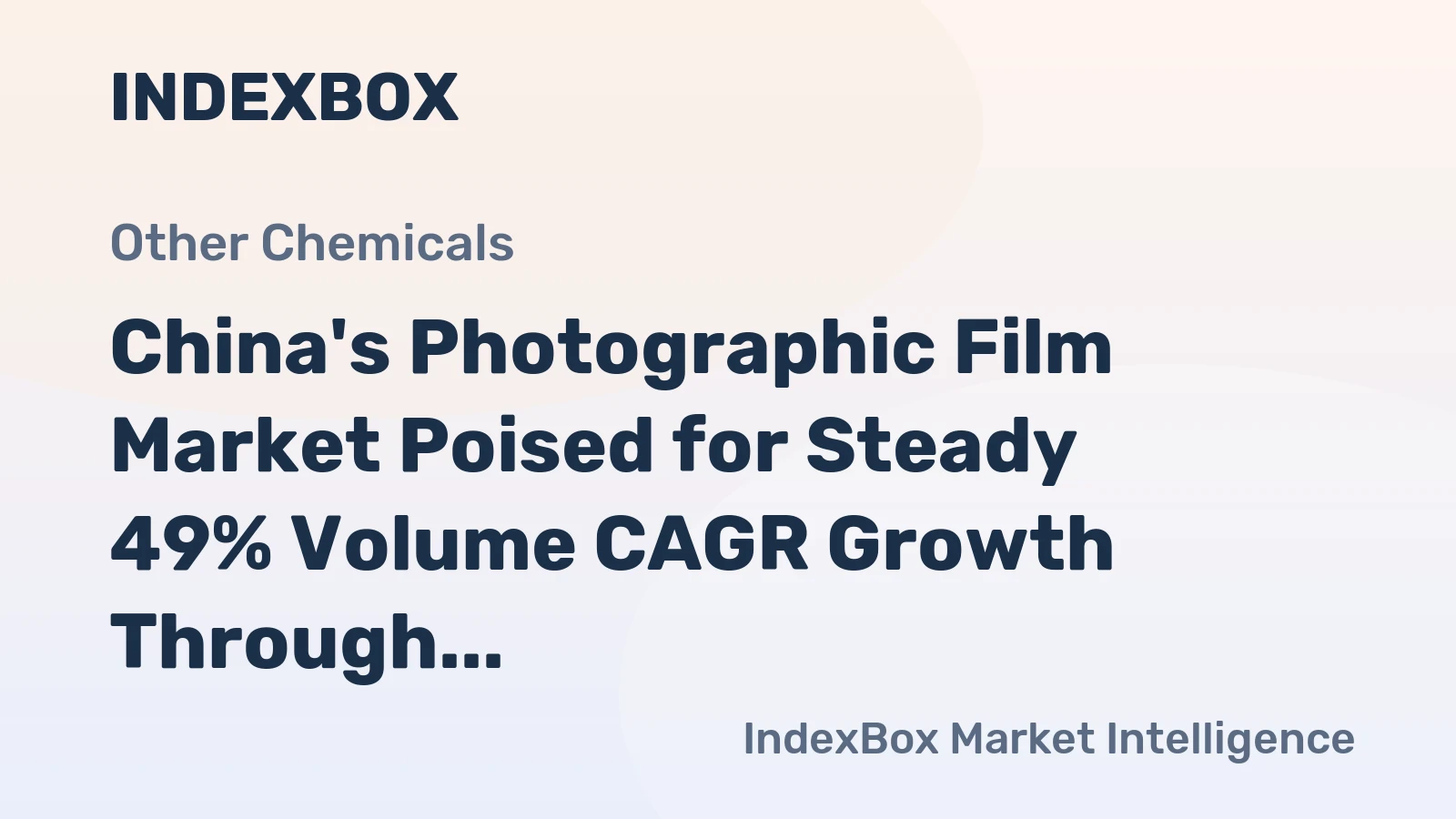 China's Photographic Film Market Poised for Steady 49% Volume CAGR Growth Through 2035