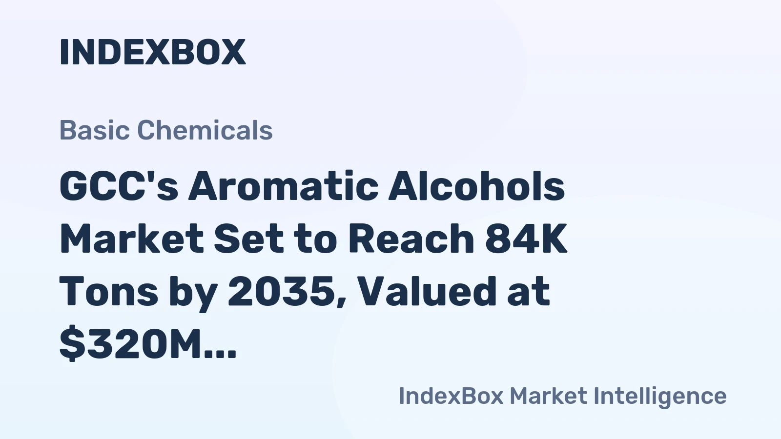 GCC's Aromatic Alcohols Market Set to Reach 84K Tons by 2035, Valued at $320M