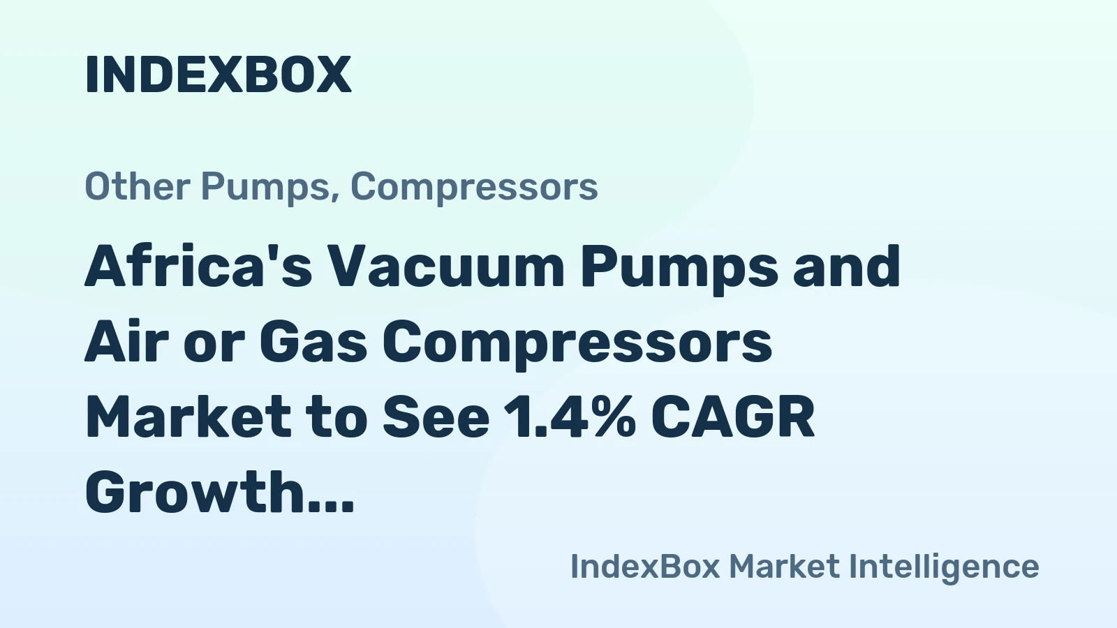 Africa's Vacuum Pumps and Air or Gas Compressors Market to See 1.4% CAGR Growth Through 2035