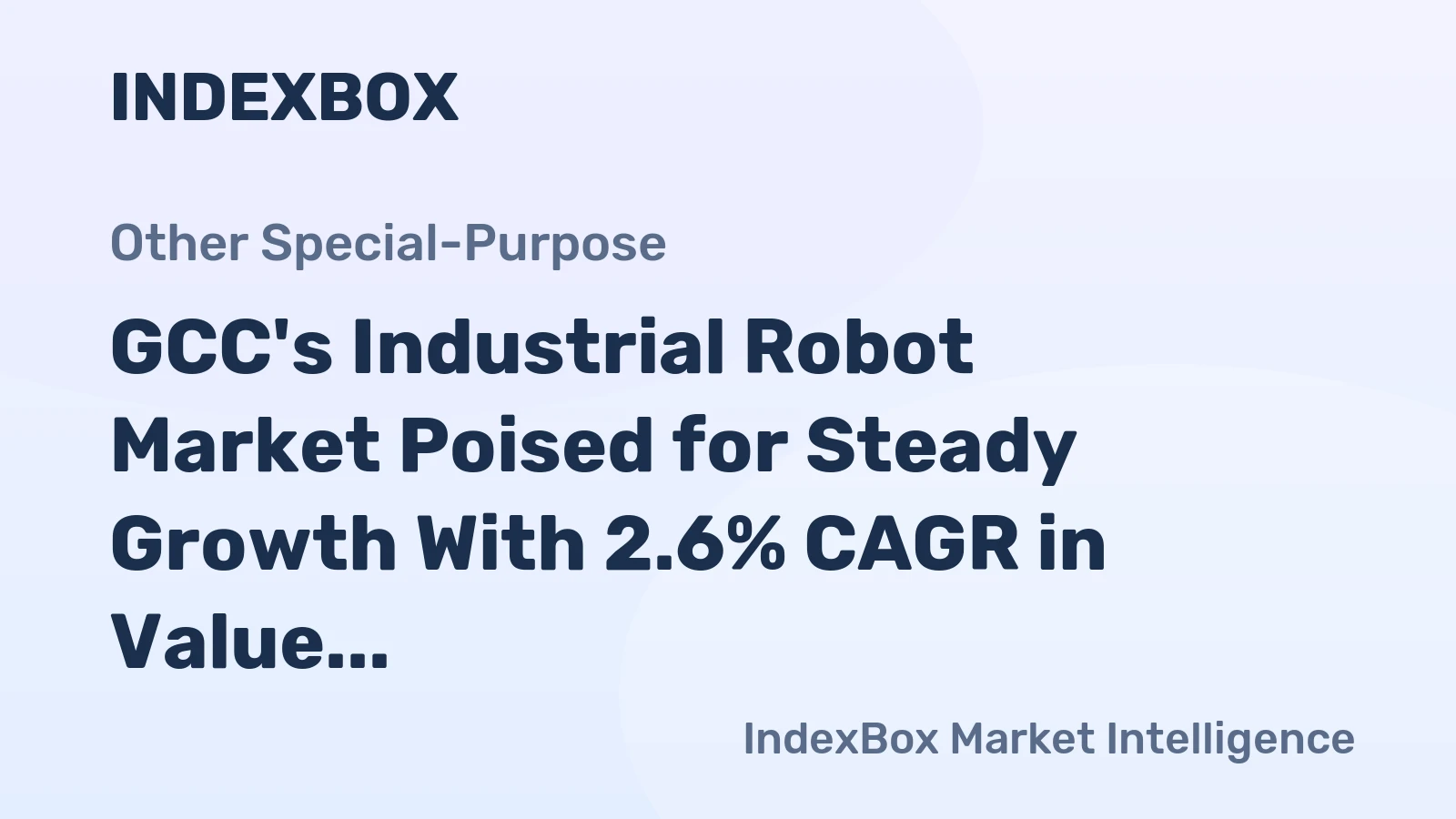 GCC's Industrial Robot Market Poised for Steady Growth With 2.6% CAGR in Value Through 2035