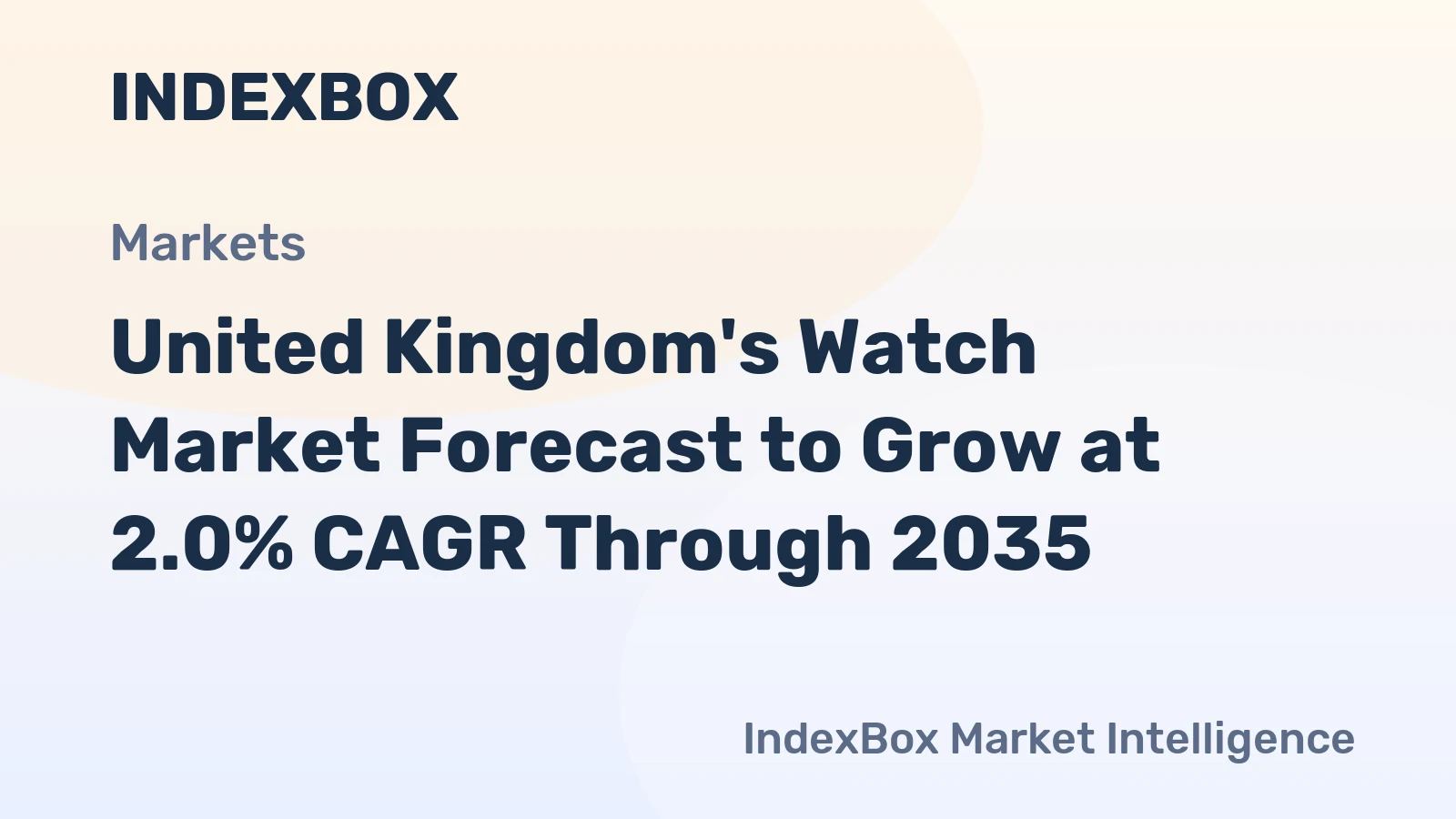 United Kingdom's Watch Market Forecast to Grow at 2.0% CAGR Through 2035
