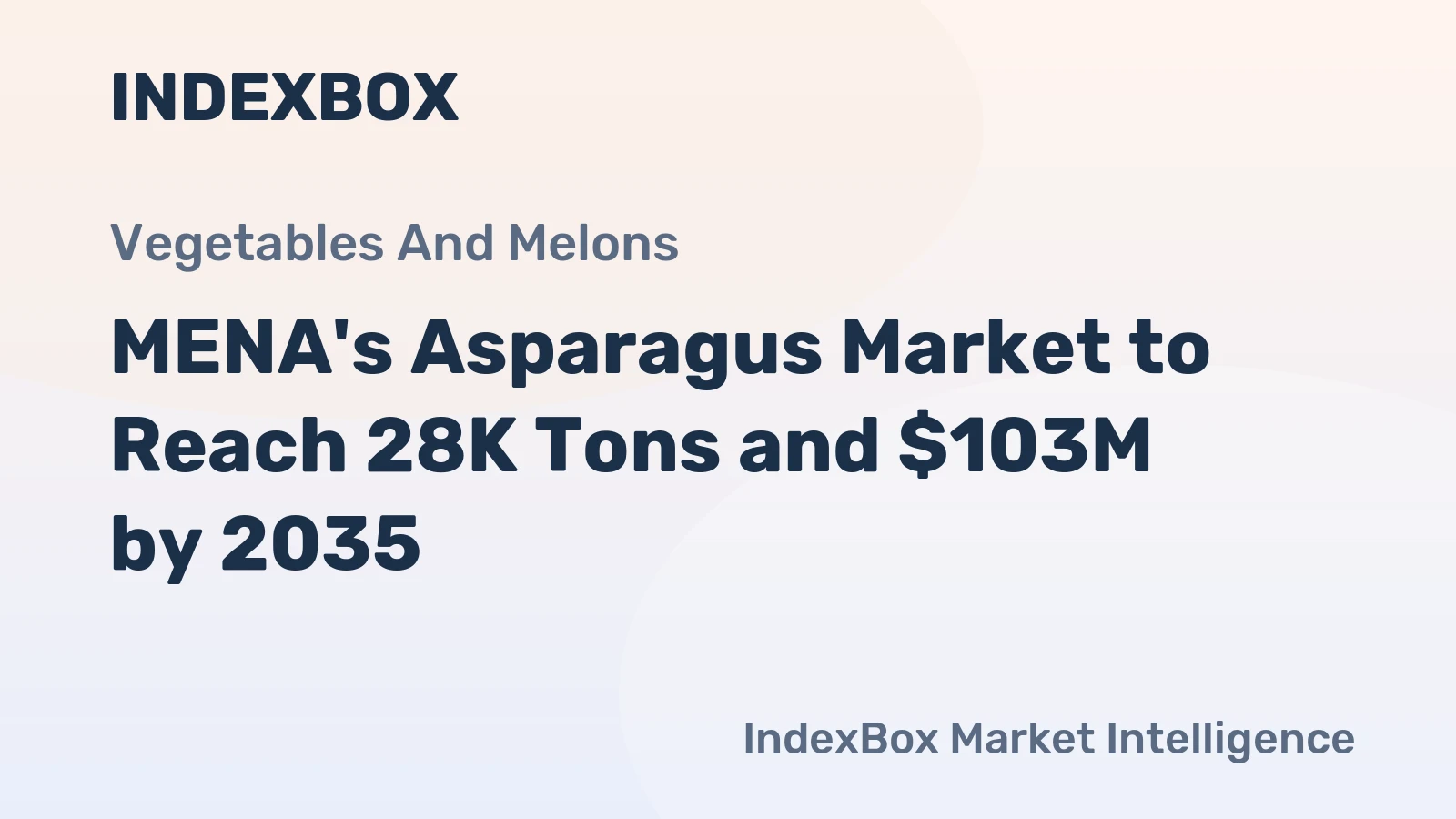 MENA's Asparagus Market to Reach 28K Tons and $103M by 2035