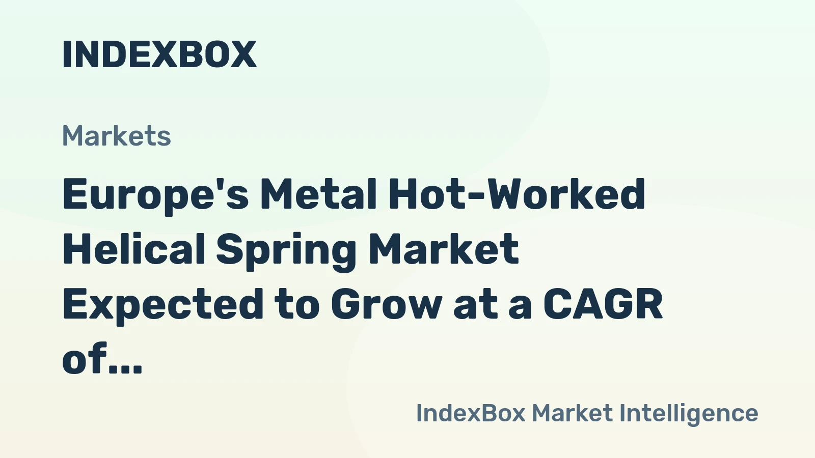 Europe's Metal Hot-Worked Helical Spring Market Expected to Grow at a CAGR of +0.6% from 2024 to 2035