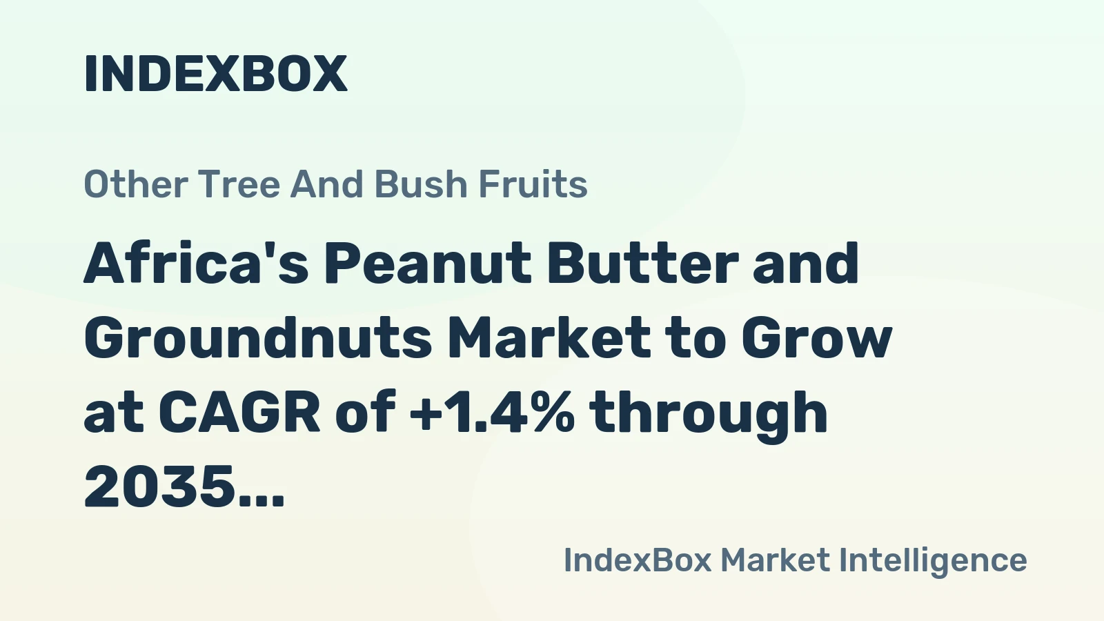 Africa's Peanut Butter and Groundnuts Market to Grow at CAGR of +1.4% through 2035, Reaching 988K tons
