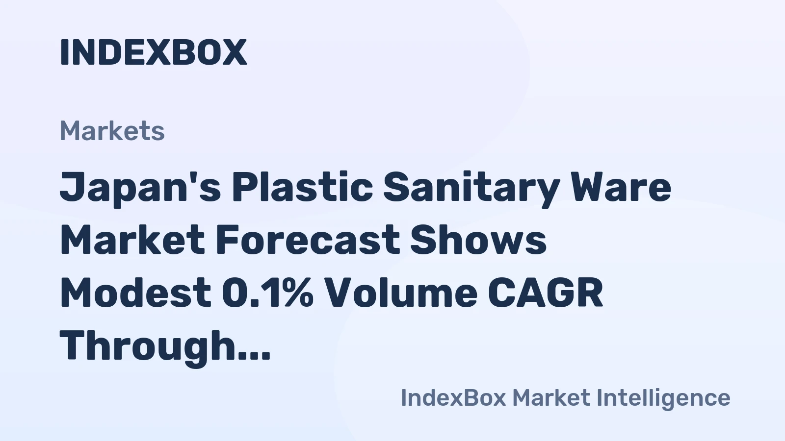 Japan's Plastic Sanitary Ware Market Forecast Shows Modest 0.1% Volume CAGR Through 2035