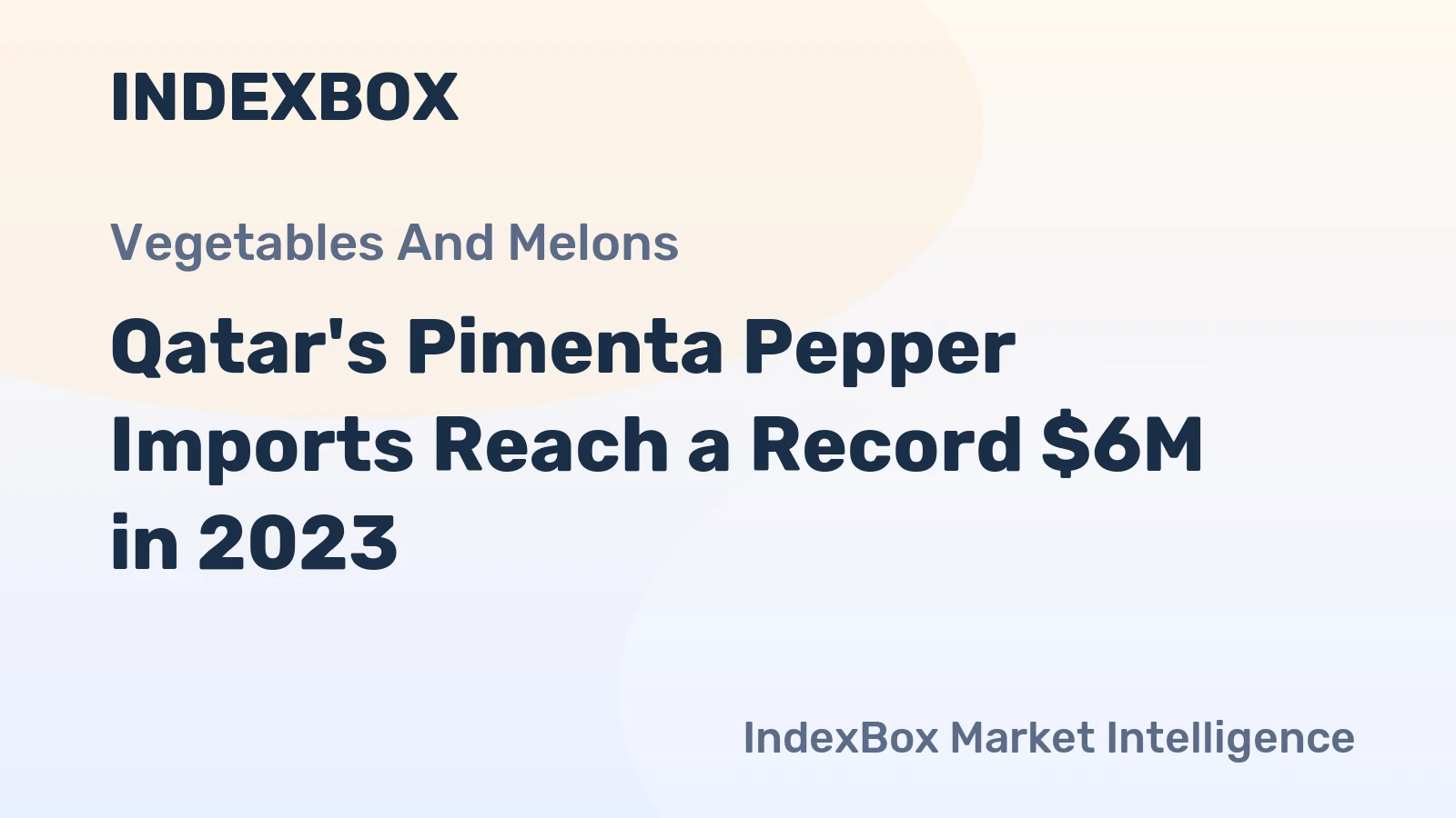 Qatar's Pimenta Pepper Imports Reach a Record $6M in 2023