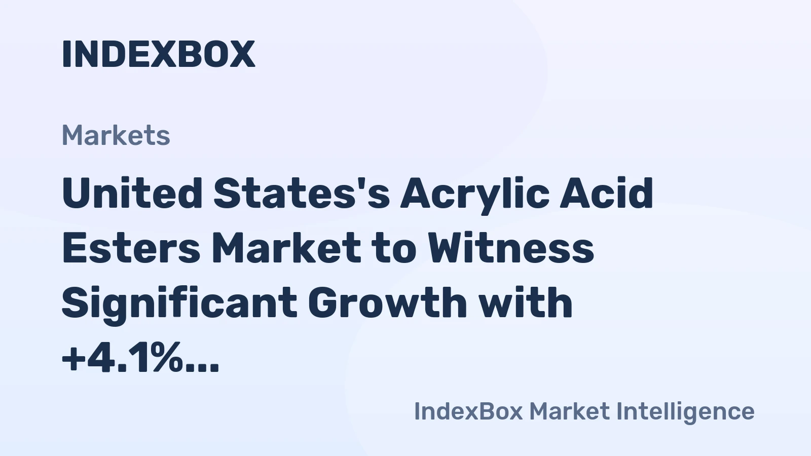 United States's Acrylic Acid Esters Market to Witness Significant Growth with +4.1% CAGR