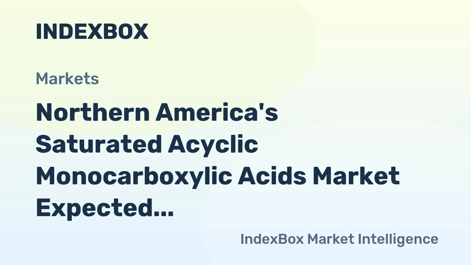 Northern America's Saturated Acyclic Monocarboxylic Acids Market Expected to Continue Upward Consumption Trend, Reaching 3.5M tons and $6.4B by 2035