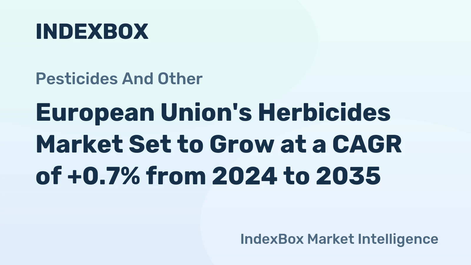 European Union's Herbicides Market Set to Grow at a CAGR of +0.7% from 2024 to 2035