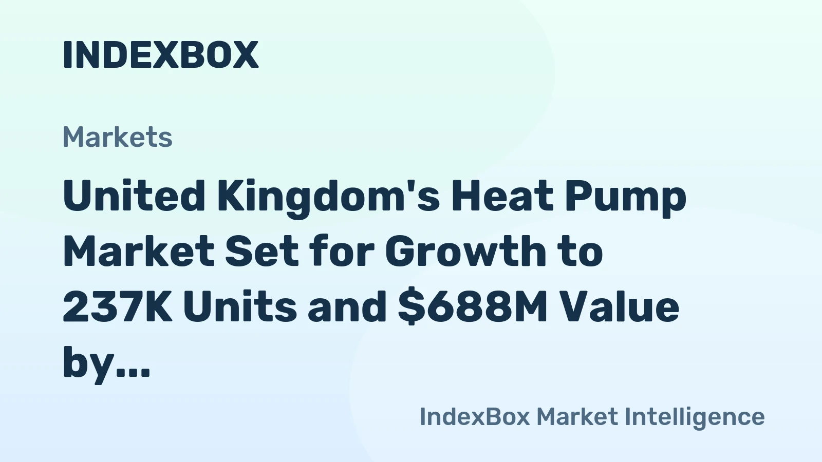 United Kingdom's Heat Pump Market Set for Growth to 237K Units and $688M Value by 2035