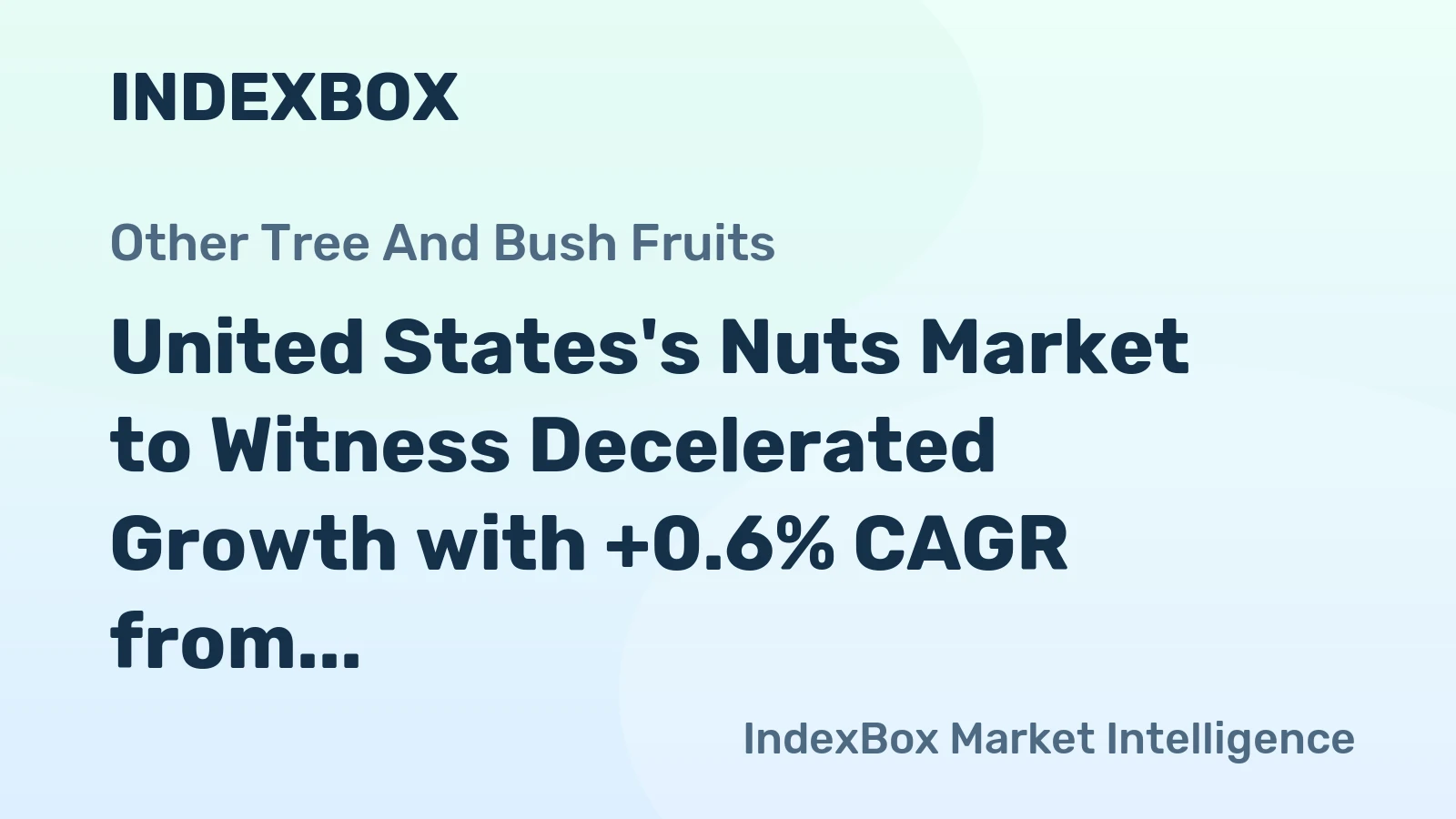 United States's Nuts Market to Witness Decelerated Growth with +0.6% CAGR from 2024 to 2035