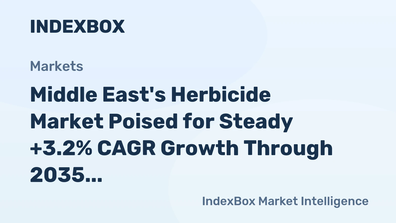 Middle East's Herbicide Market Poised for Steady +3.2% CAGR Growth Through 2035