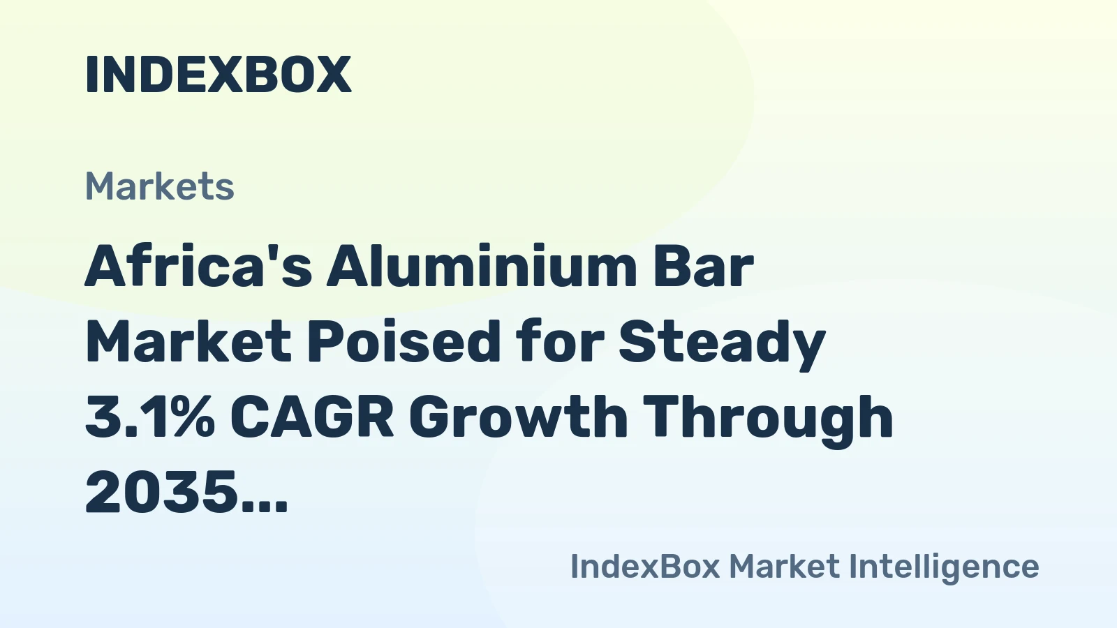 Africa's Aluminium Bar Market Poised for Steady 3.1% CAGR Growth Through 2035