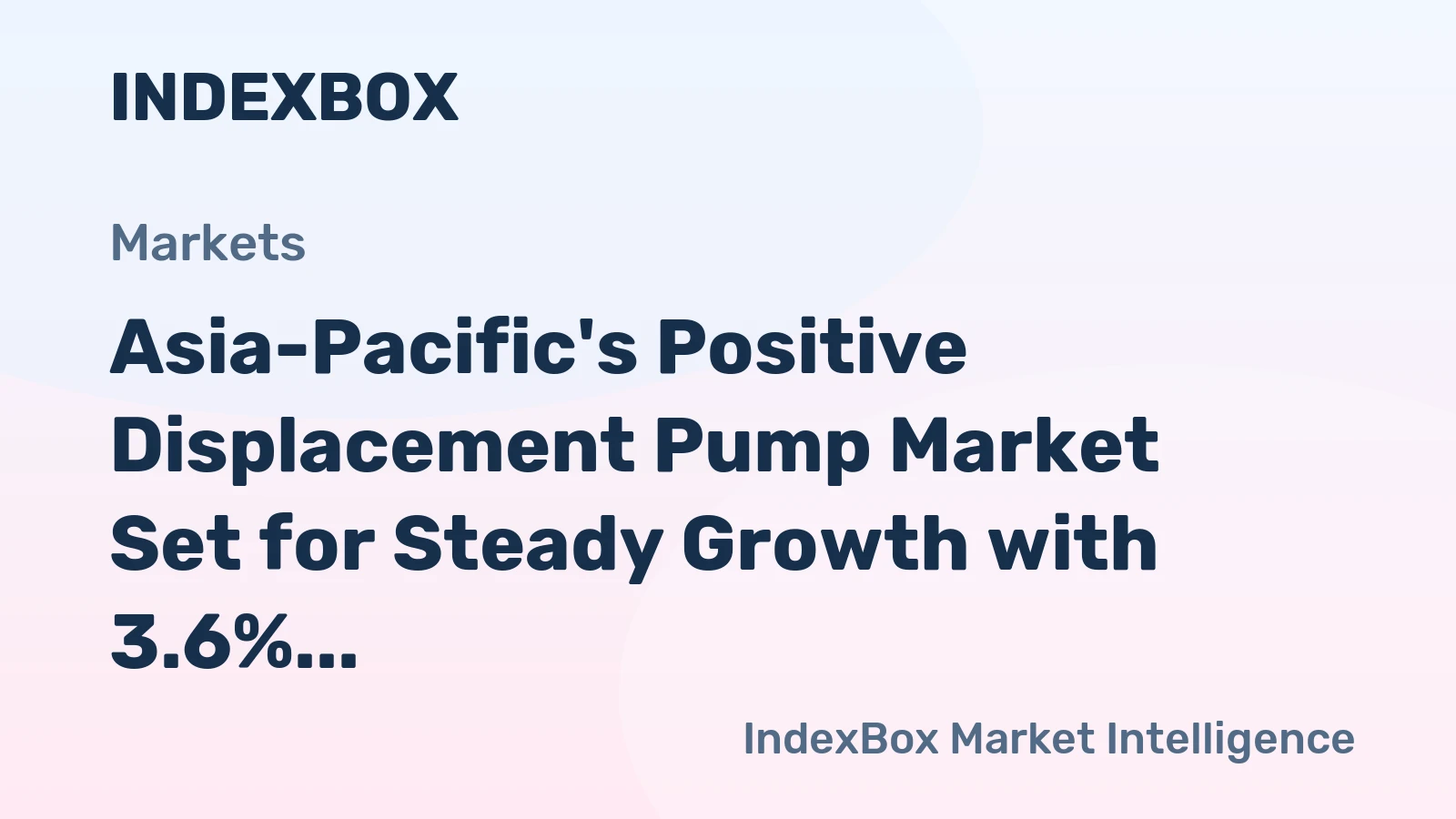 Asia-Pacific's Positive Displacement Pump Market Set for Steady Growth with 3.6% CAGR in Value