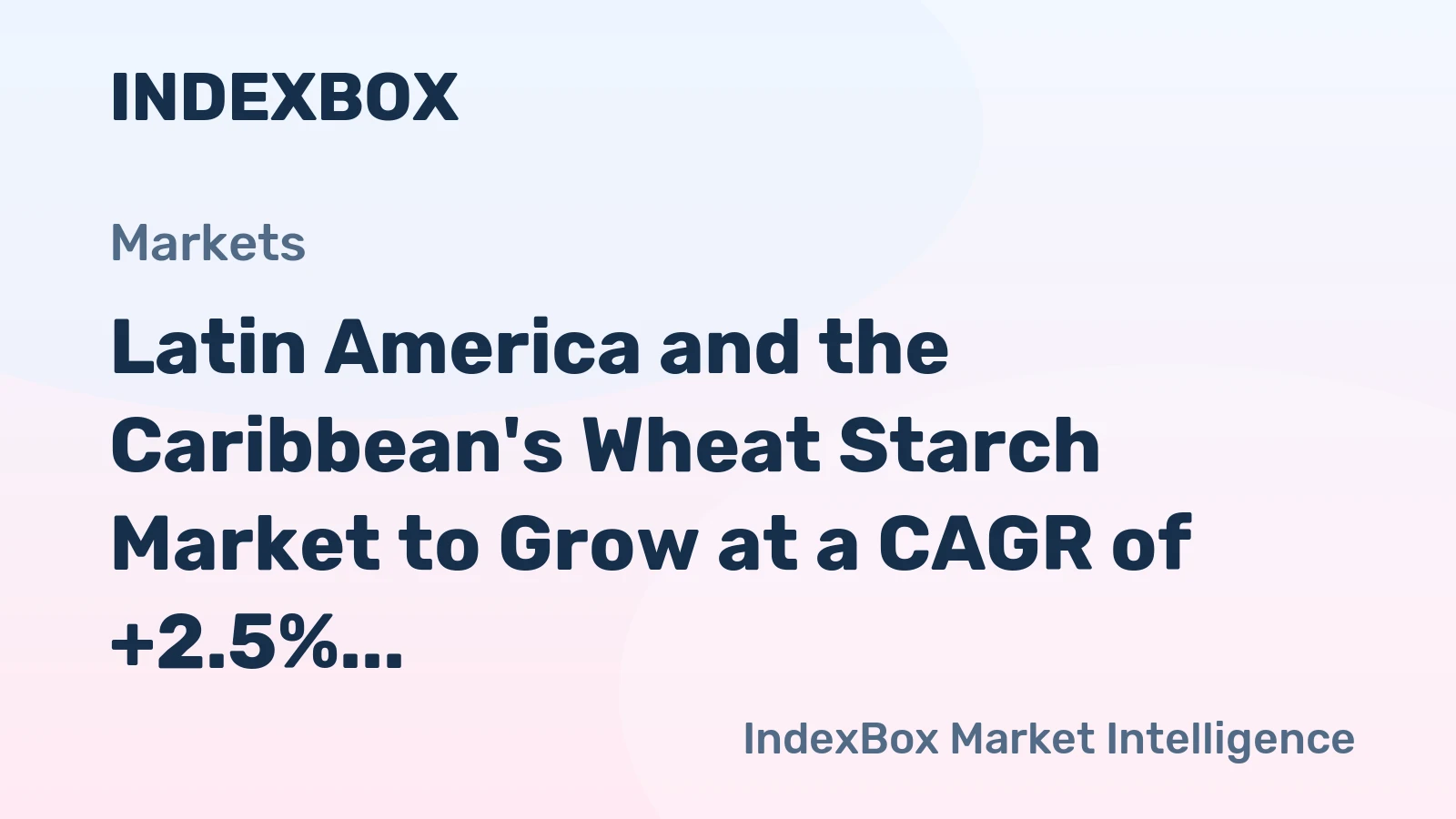 Latin America and the Caribbean's Wheat Starch Market to Grow at a CAGR of +2.5% from 2024 to 2035