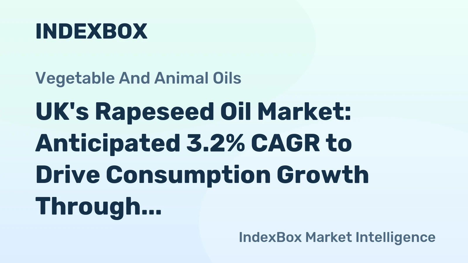 UK's Rapeseed Oil Market: Anticipated 3.2% CAGR to Drive Consumption Growth Through 2035