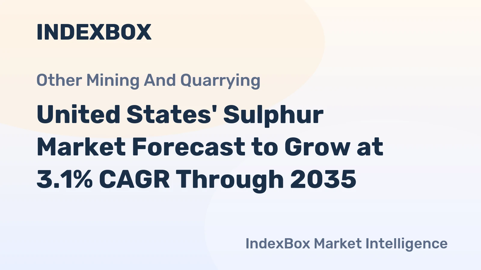 United States' Sulphur Market Forecast to Grow at 3.1% CAGR Through 2035
