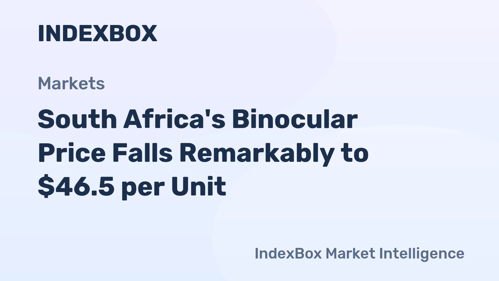 South Africa's Binocular Price Falls Remarkably to $46.5 per Unit