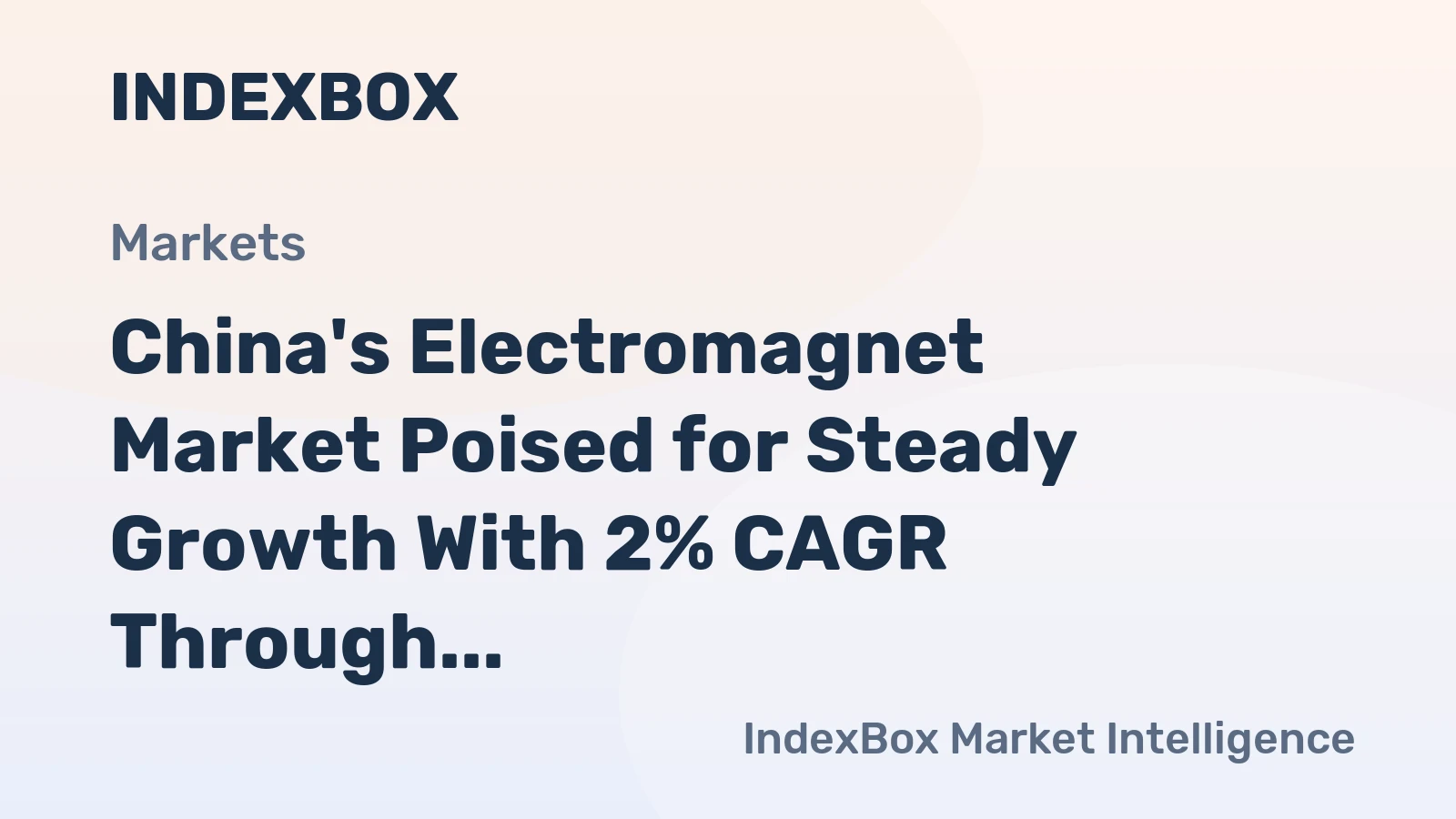 China's Electromagnet Market Poised for Steady Growth With 2% CAGR Through 2035