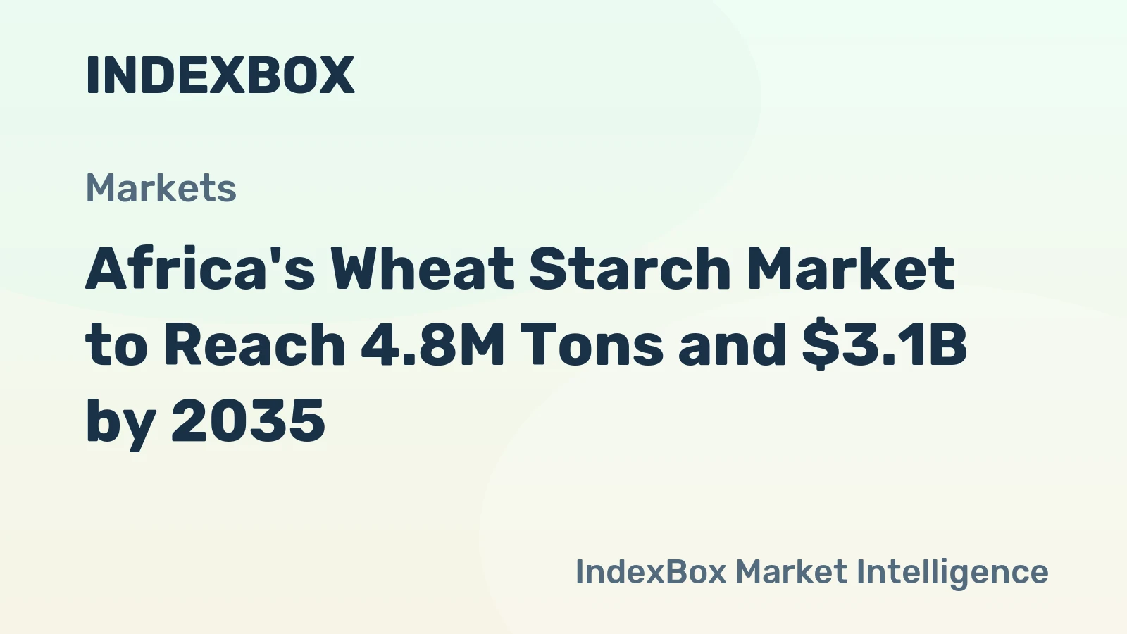 Africa's Wheat Starch Market to Reach 4.8M Tons and $3.1B by 2035