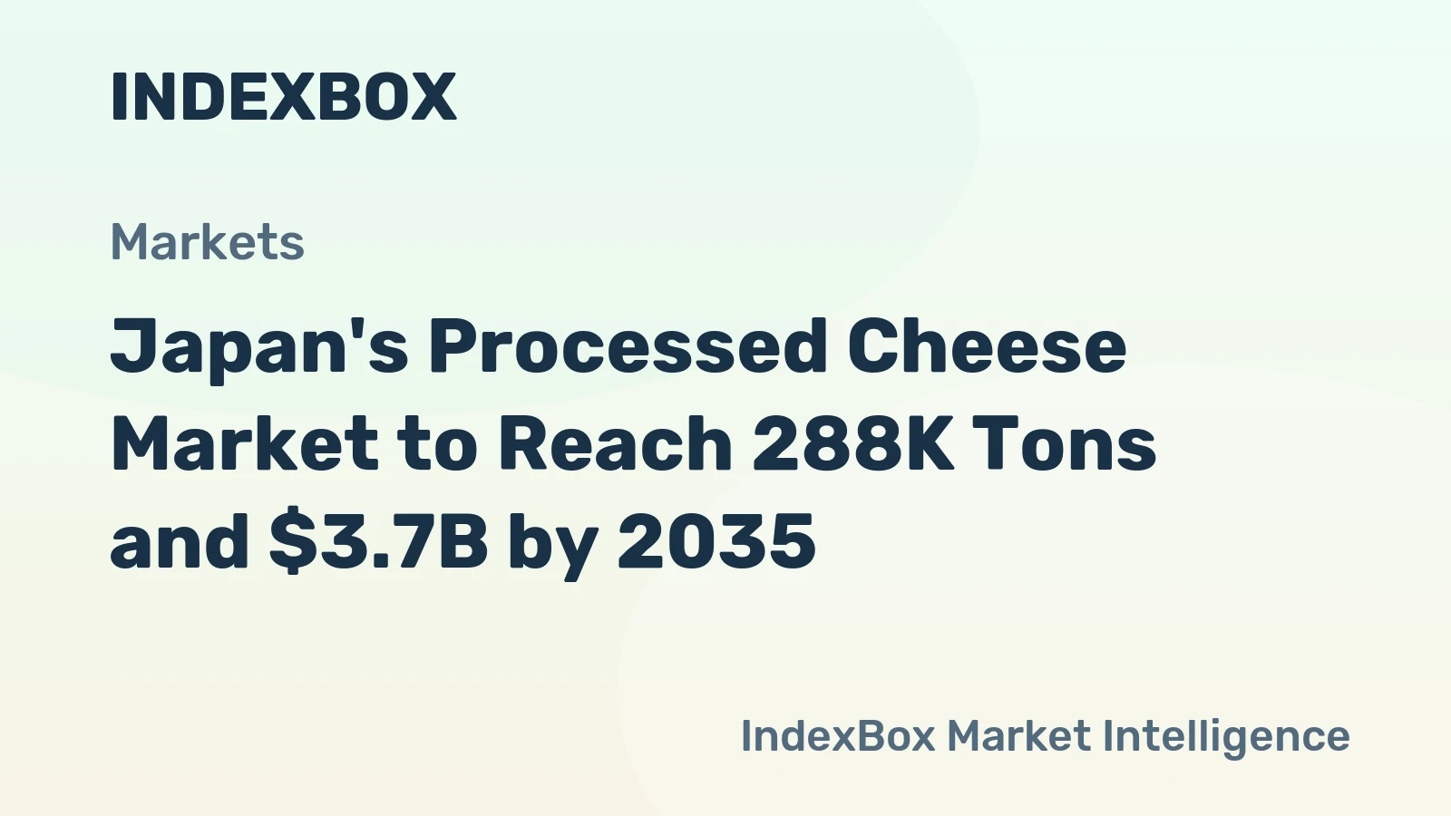 Japan's Processed Cheese Market to Reach 288K Tons and $3.7B by 2035