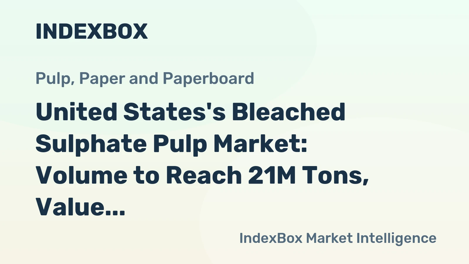 United States's Bleached Sulphate Pulp Market: Volume to Reach 21M Tons, Value to Hit $17B by 2035