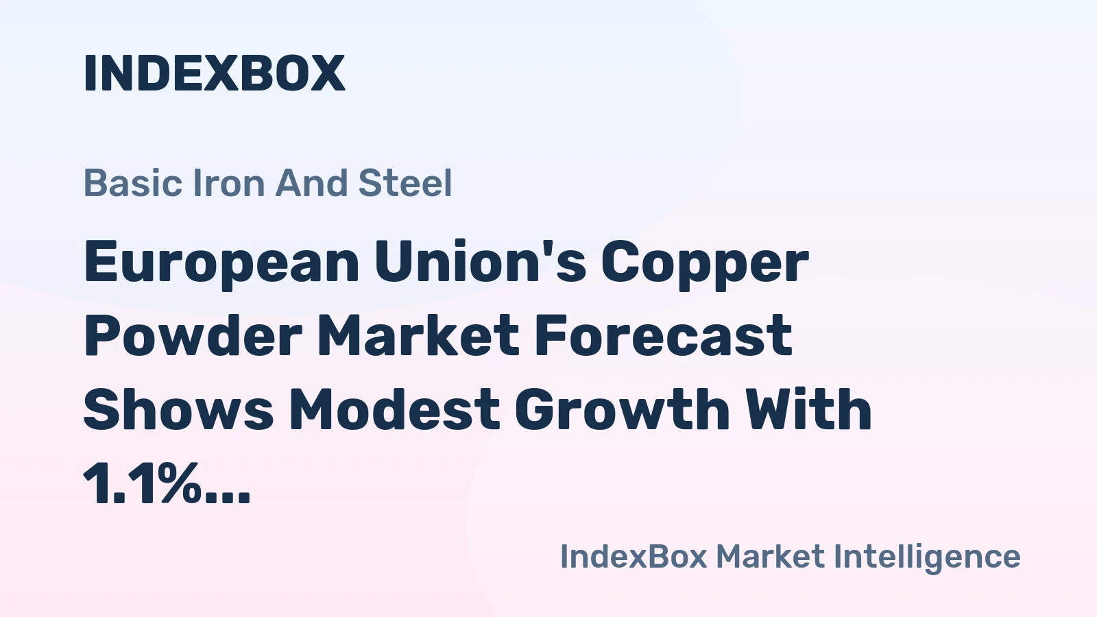 European Union's Copper Powder Market Forecast Shows Modest Growth With 1.1% CAGR Through 2035