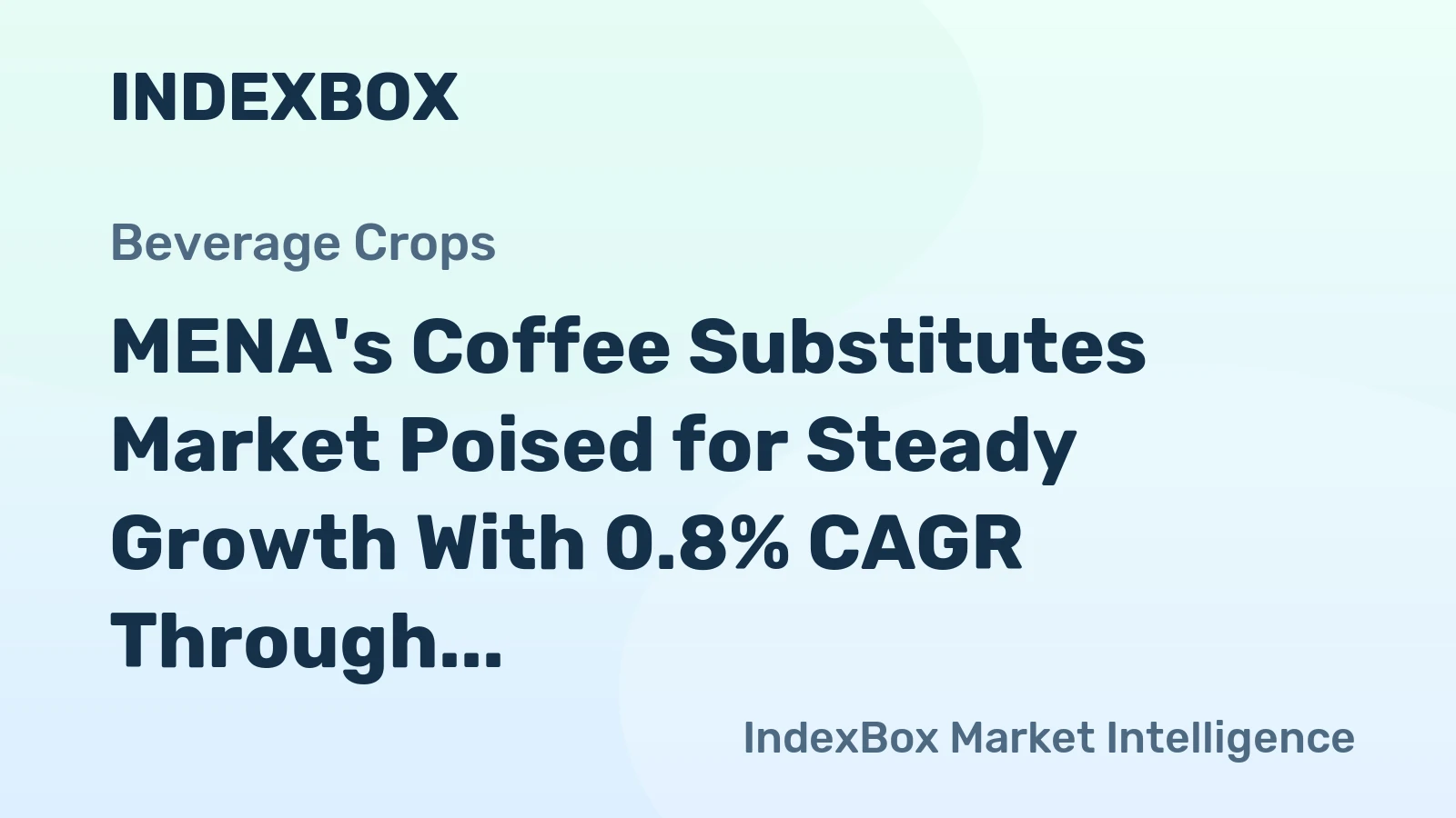 MENA's Coffee Substitutes Market Poised for Steady Growth With 0.8% CAGR Through 2035