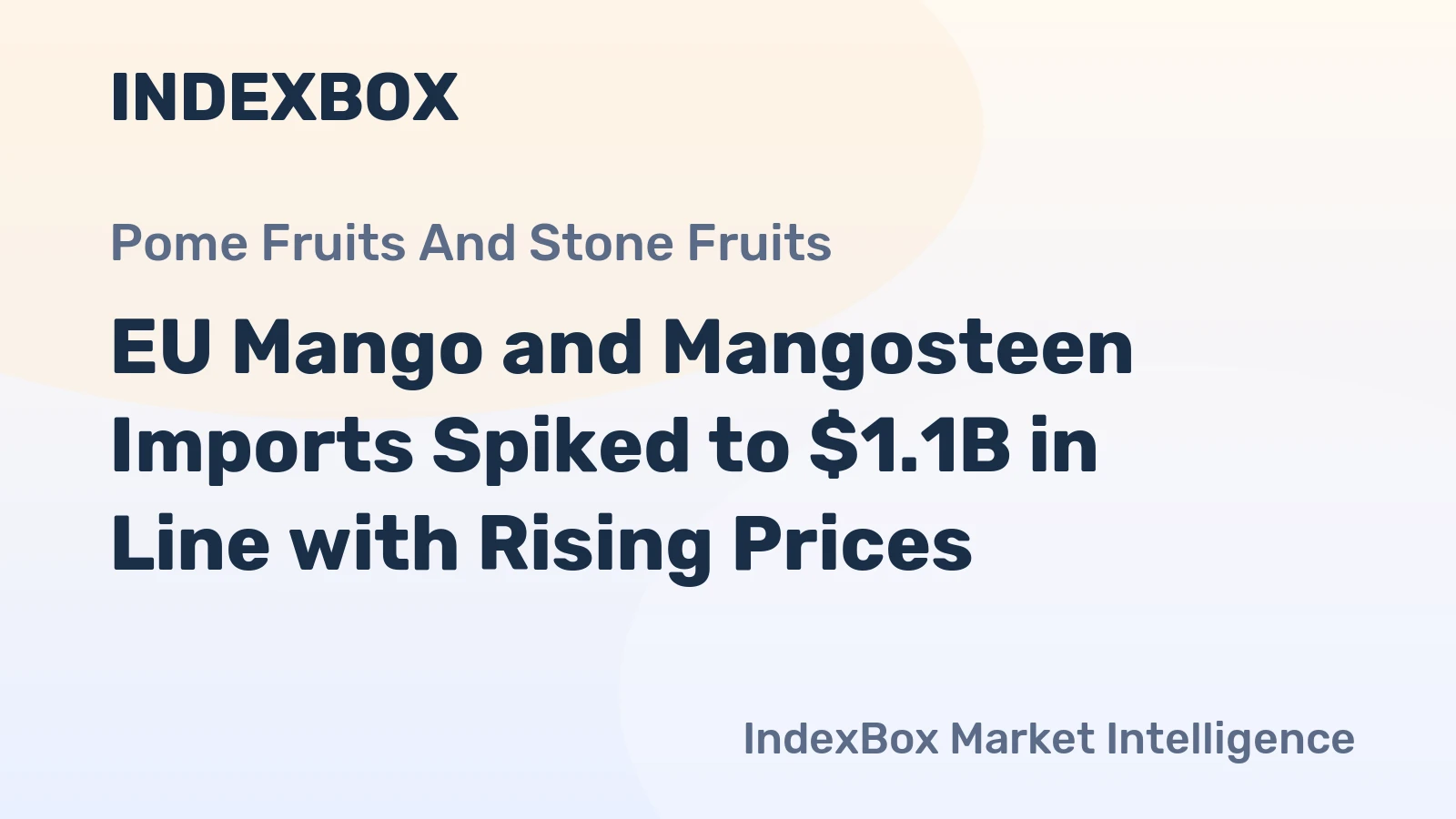EU Mango and Mangosteen Imports Spiked to $1.1B in Line with Rising Prices
