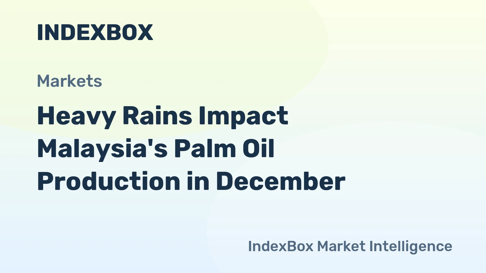 Heavy Rains Impact Malaysia's Palm Oil Production in December