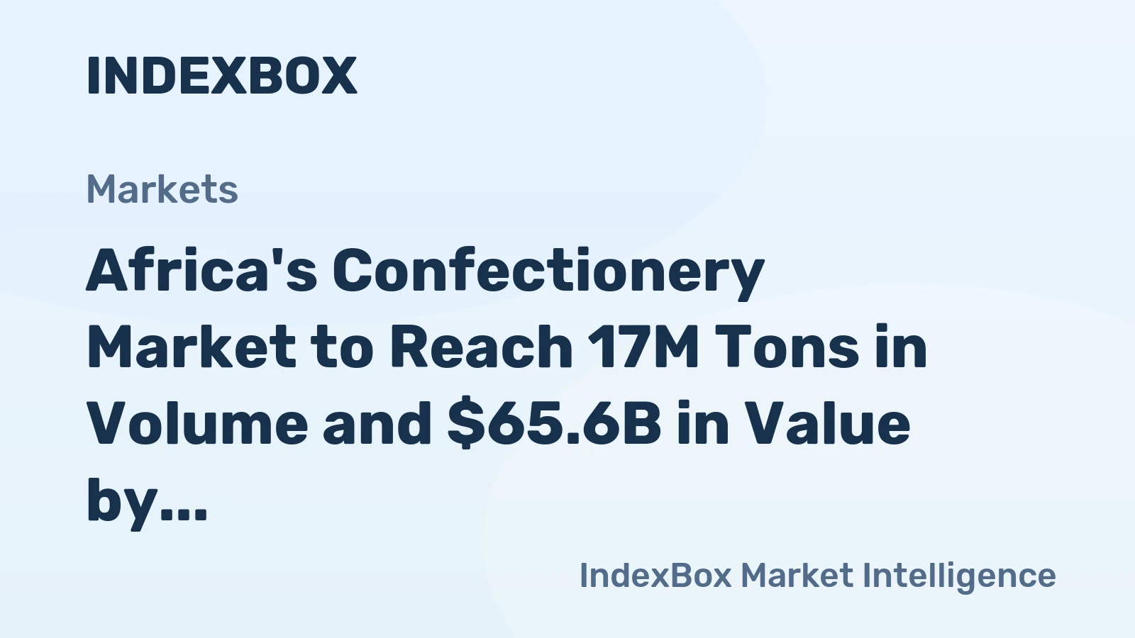 Africa's Confectionery Market to Reach 17M Tons in Volume and $65.6B in Value by 2035