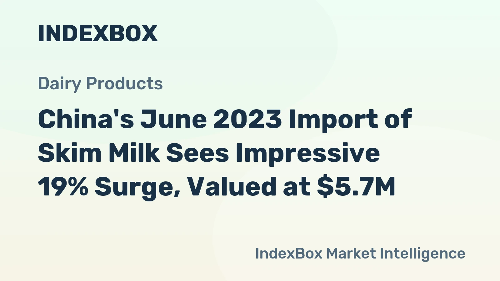 China's June 2023 Import of Skim Milk Sees Impressive 19% Surge, Valued at $5.7M