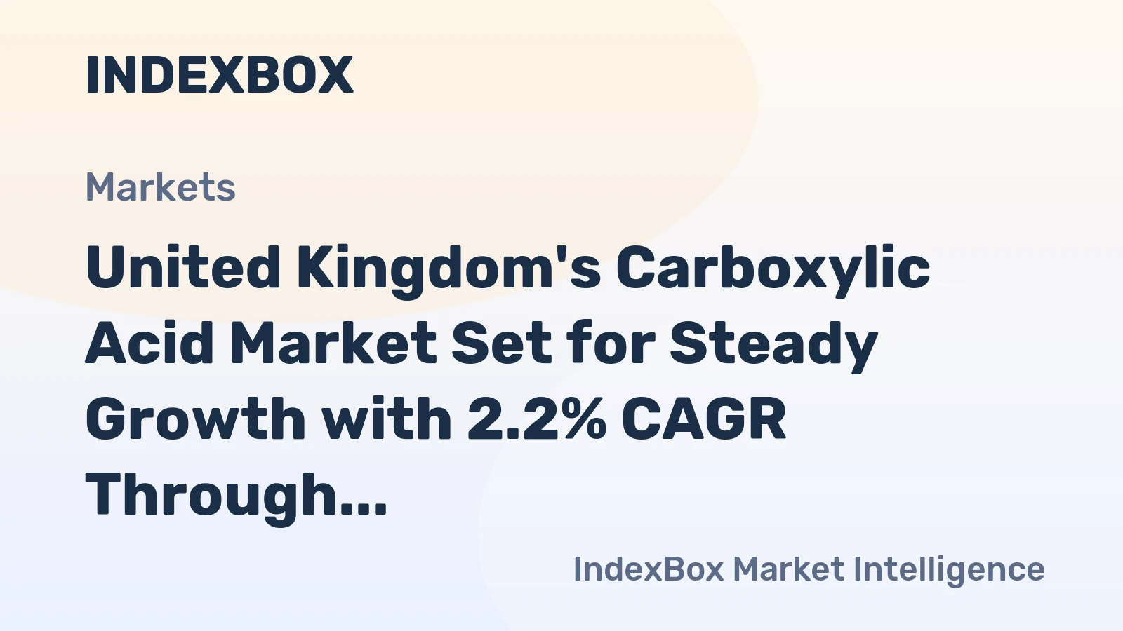 United Kingdom's Carboxylic Acid Market Set for Steady Growth with 2.2% CAGR Through 2035