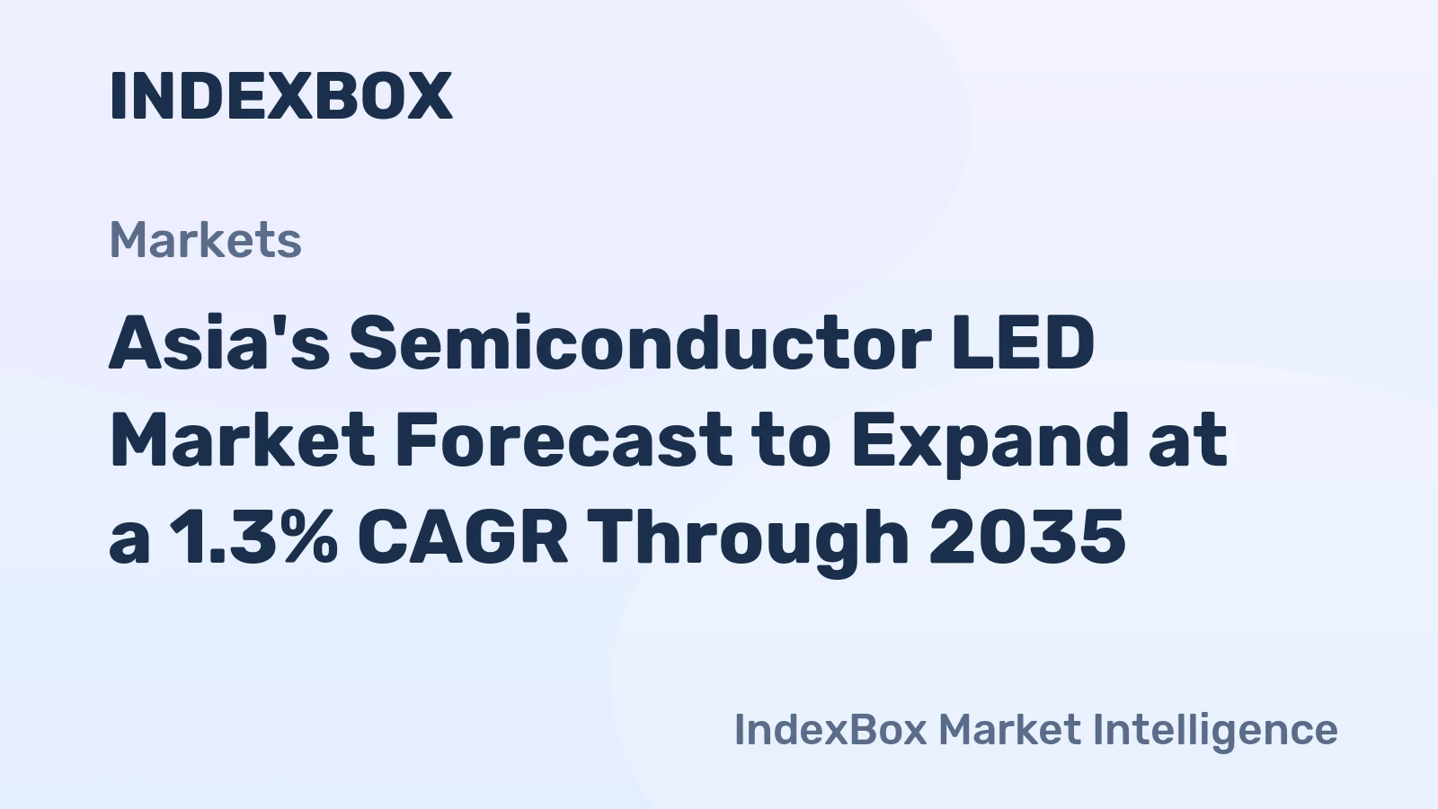Asia's Semiconductor LED Market Forecast to Expand at a 1.3% CAGR Through 2035