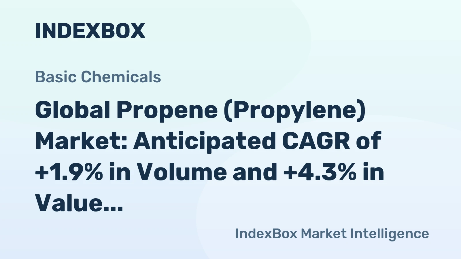 Global Propene (Propylene) Market: Anticipated CAGR of +1.9% in Volume and +4.3% in Value from 2024 to 2035