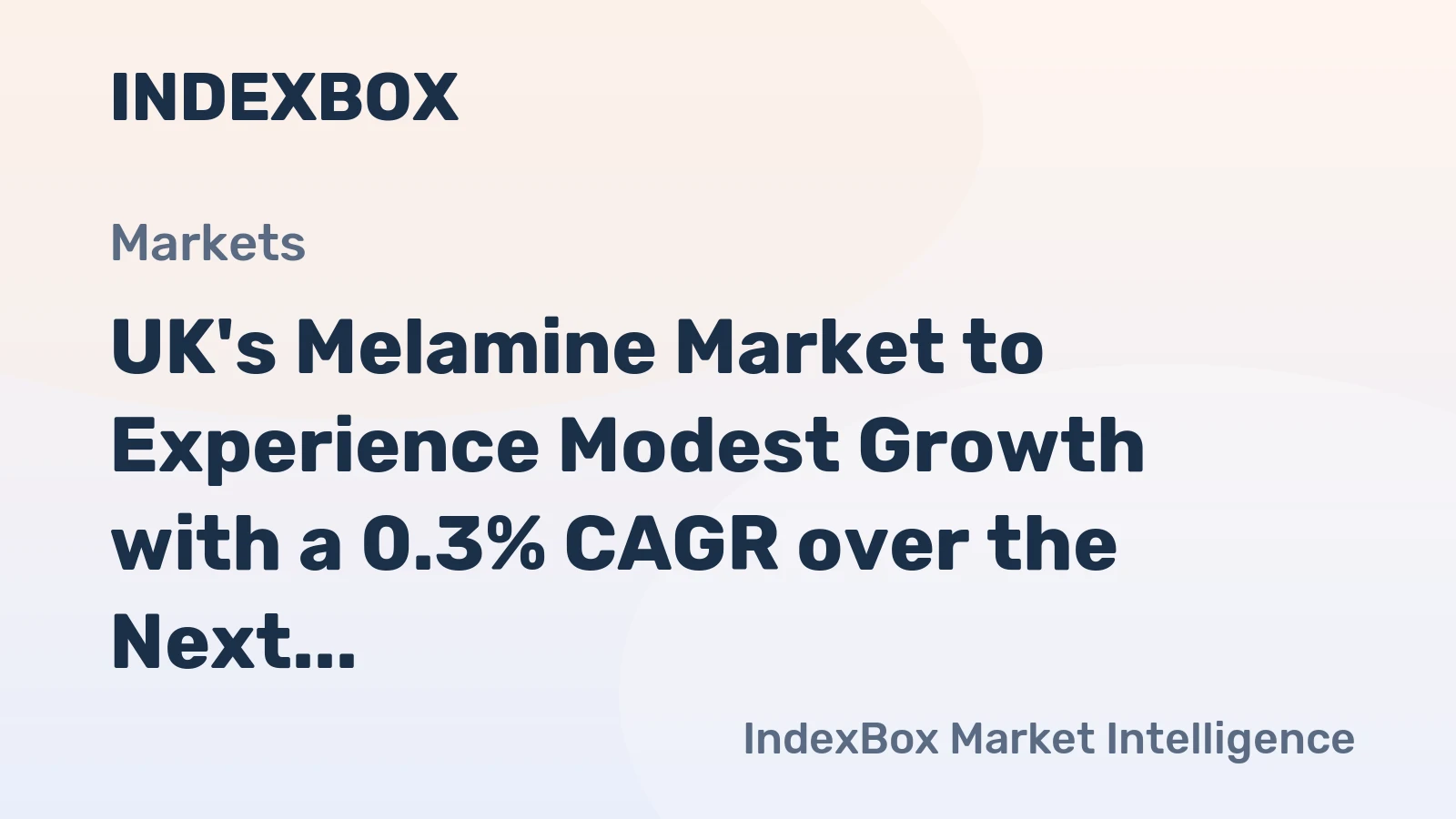 UK's Melamine Market to Experience Modest Growth with a 0.3% CAGR over the Next Decade