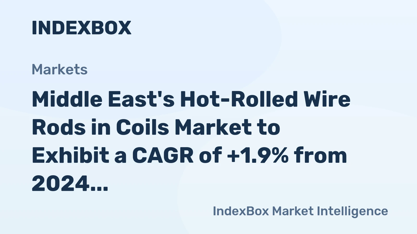 Middle East's Hot-Rolled Wire Rods in Coils Market to Exhibit a CAGR of +1.9% from 2024 to 2035