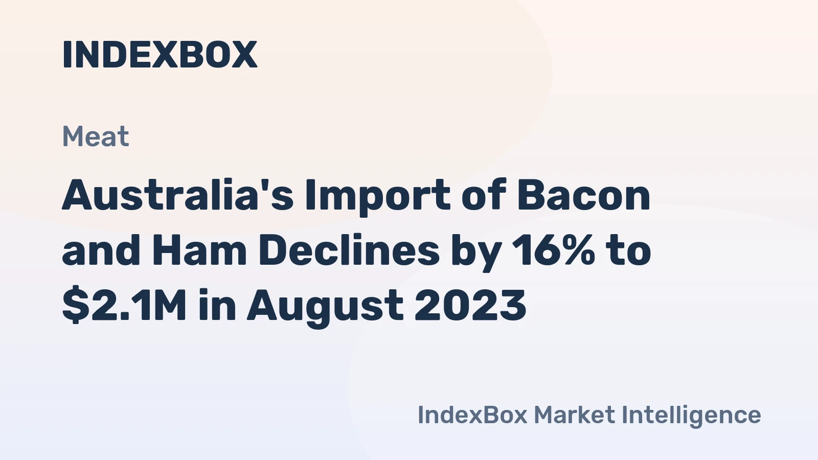 Australia's Import of Bacon and Ham Declines by 16% to $2.1M in August 2023