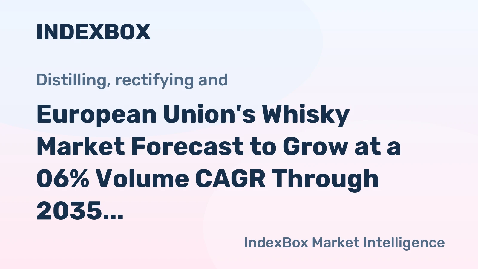 European Union's Whisky Market Forecast to Grow at a 06% Volume CAGR Through 2035