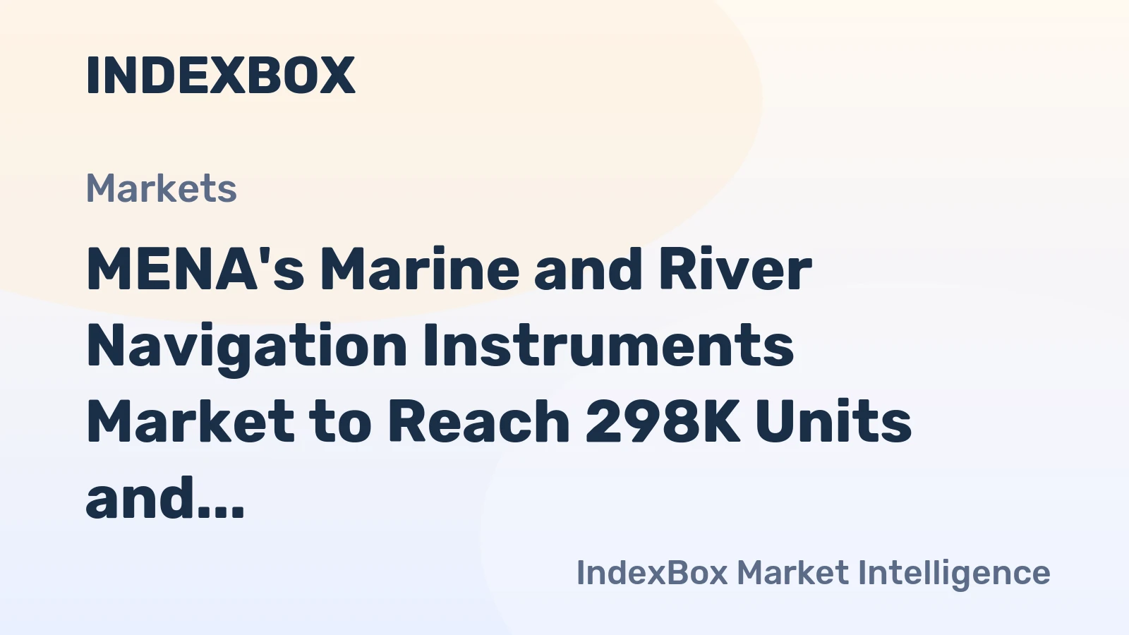 MENA's Marine and River Navigation Instruments Market to Reach 298K Units and $1.2B by 2035