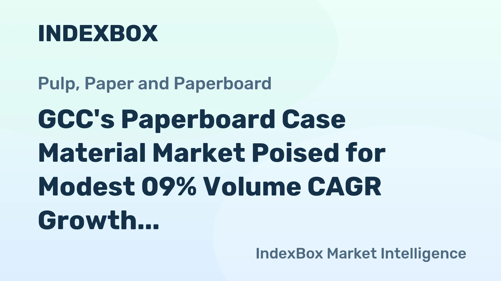 GCC's Paperboard Case Material Market Poised for Modest 09% Volume CAGR Growth Through 2035
