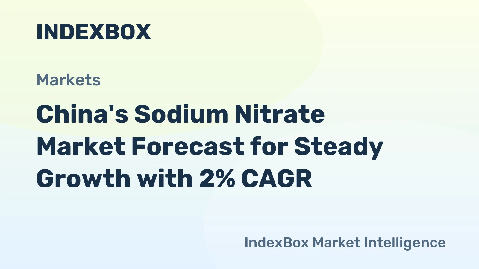 China's Sodium Nitrate Market Forecast for Steady Growth with 2% CAGR