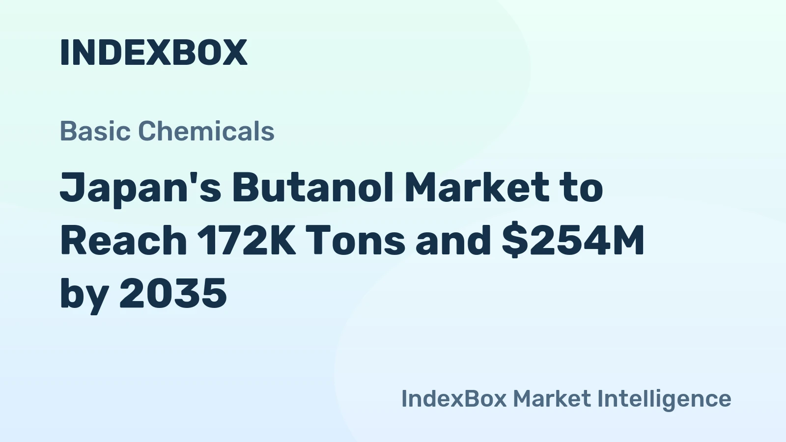 Japan's Butanol Market to Reach 172K Tons and $254M by 2035