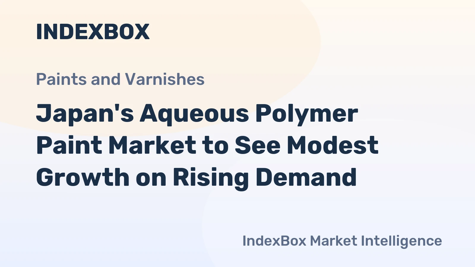 Japan's Aqueous Polymer Paint Market to See Modest Growth on Rising Demand